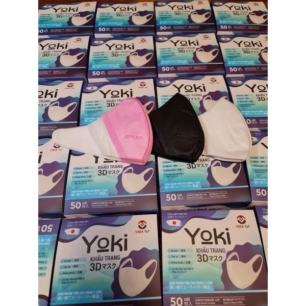 Khẩu trang y tế 3D yoki hộp 50 cái . | Shopee Việt Nam