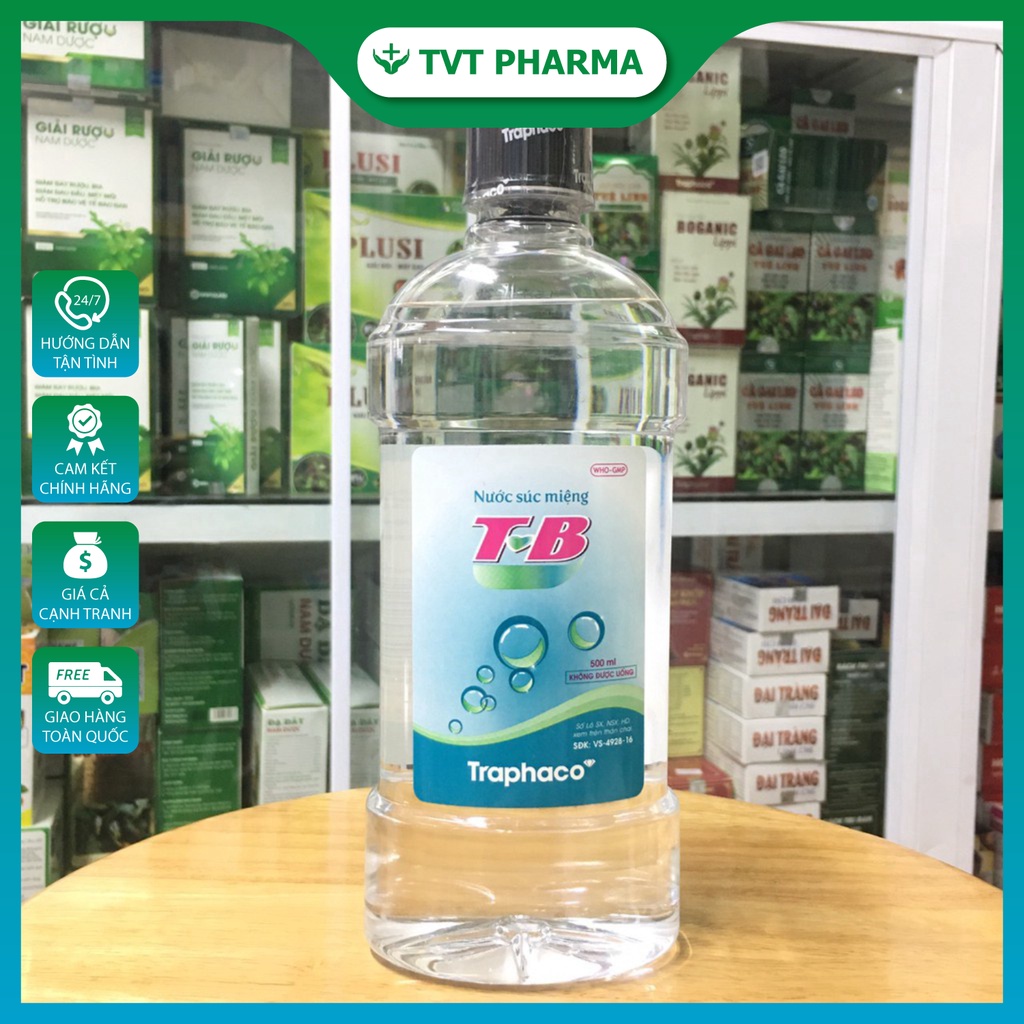 Nước súc miệng TB Traphaco Ngừa Viêm Họng, Viêm Lợi ( Chai 500ML ) | Shopee Việt Nam