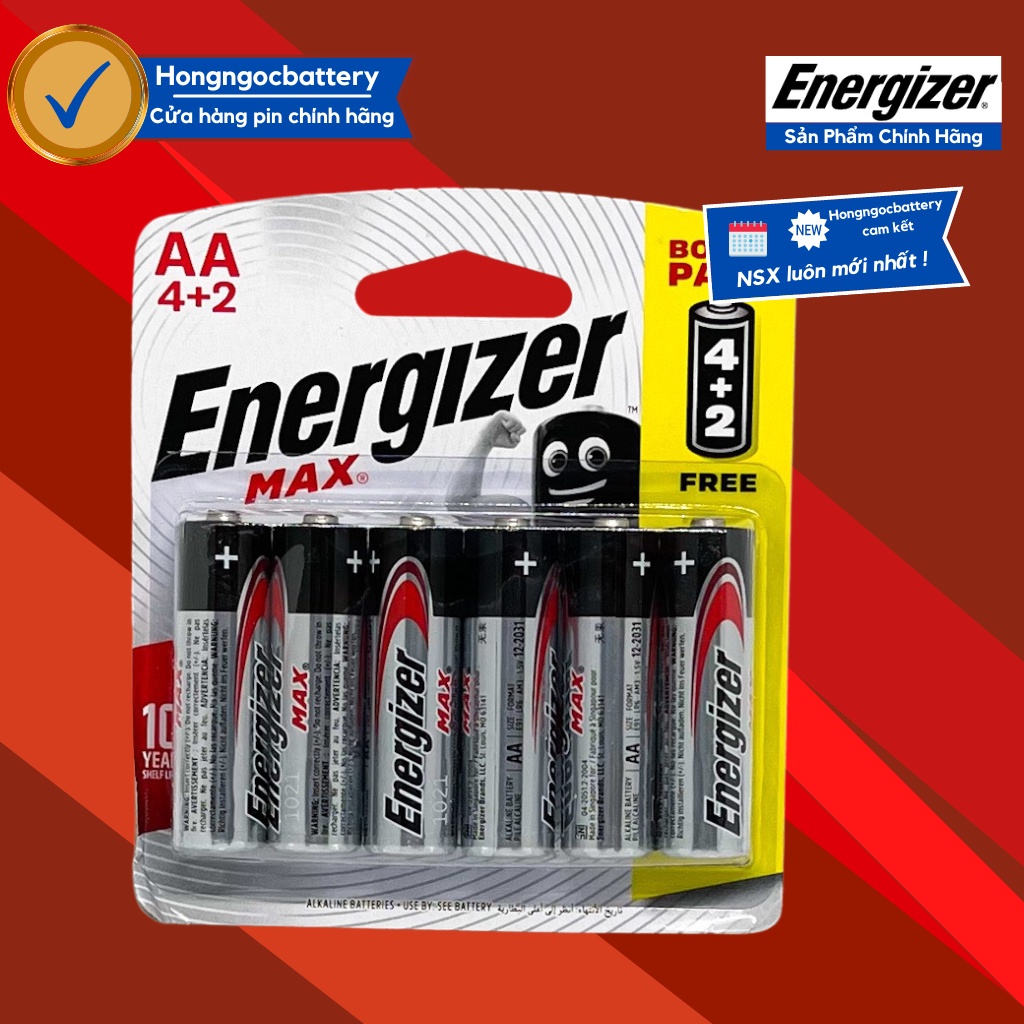 Pin Energizer AA/AAA 1,5 V Siêu Bền , Không chảy nước Hàng Chính hãng ...