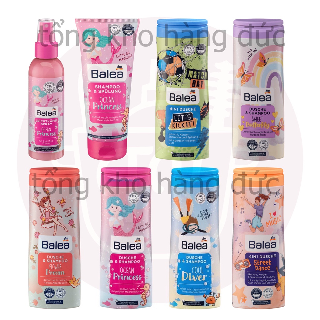 [MẪU MỚI NHẤT] Sữa tắm và Gội Balea kids 2in1 300ML - hàng Đức | Shopee ...
