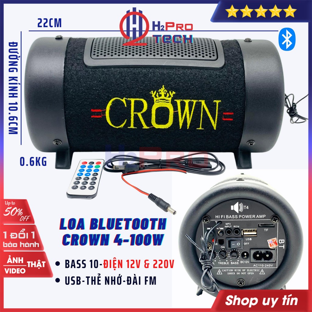 Loa Crown 4 Có Bluetooth Karaoke Không Dây, Loa Túi Xách Có Led, Pin ...