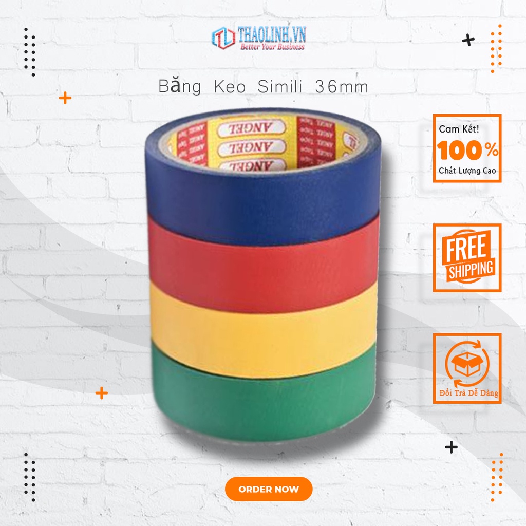 Combo 8 cuộn băng keo simili 3,5cm | Băng keo dán gáy sách | Băng keo ...