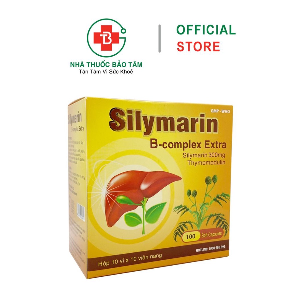 Viên uống bổ gan, giải độc gan Silymarin B-complex Extra - 100 viên ...