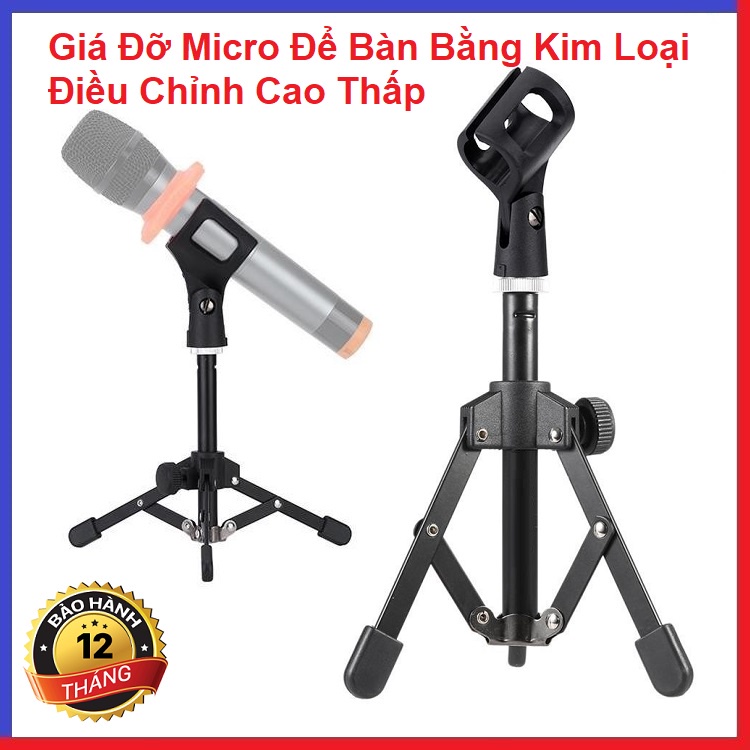 Cây Để Mic Thu Âm Xòe 3 Chân, Giá Đỡ Micro Để Bàn Bằng Kim Loại, Có ...