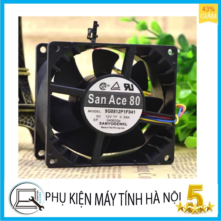 Fan 8cm 12V 0.58A dày 3,8cm jack cắm 4 pin chạy tốt | Shopee Việt Nam