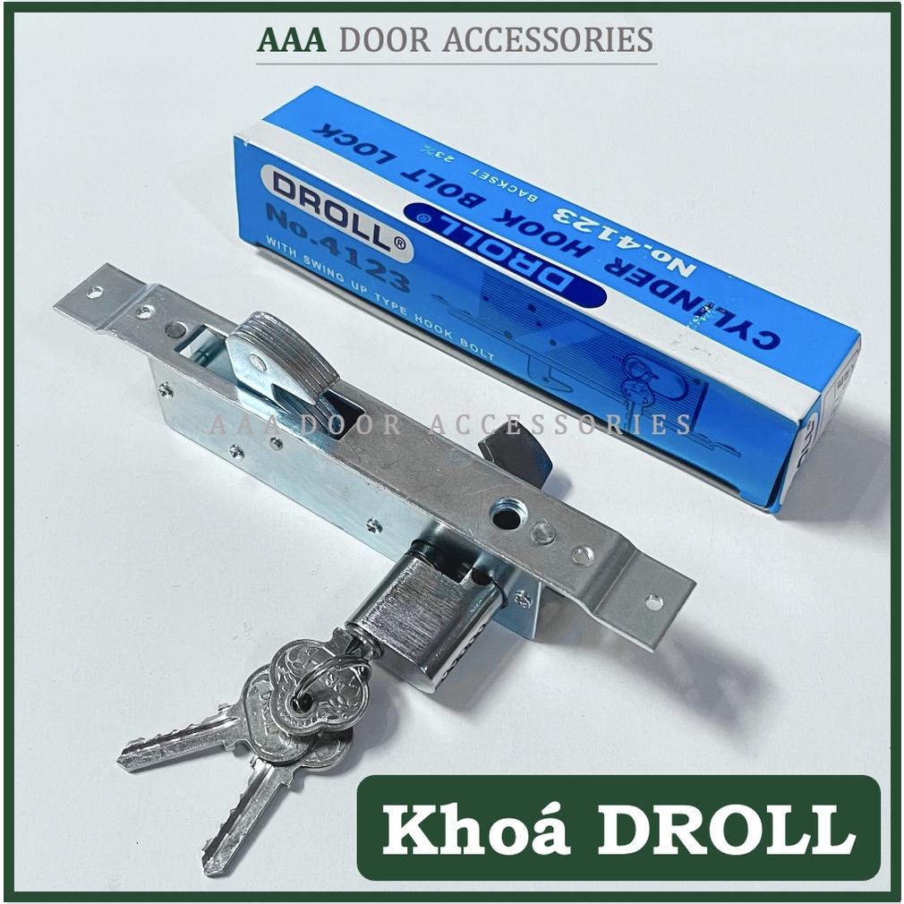 Khóa droll âm móc, khoá đơn móc cửa kéo Đài Loan (chính hãng) | Shopee ...