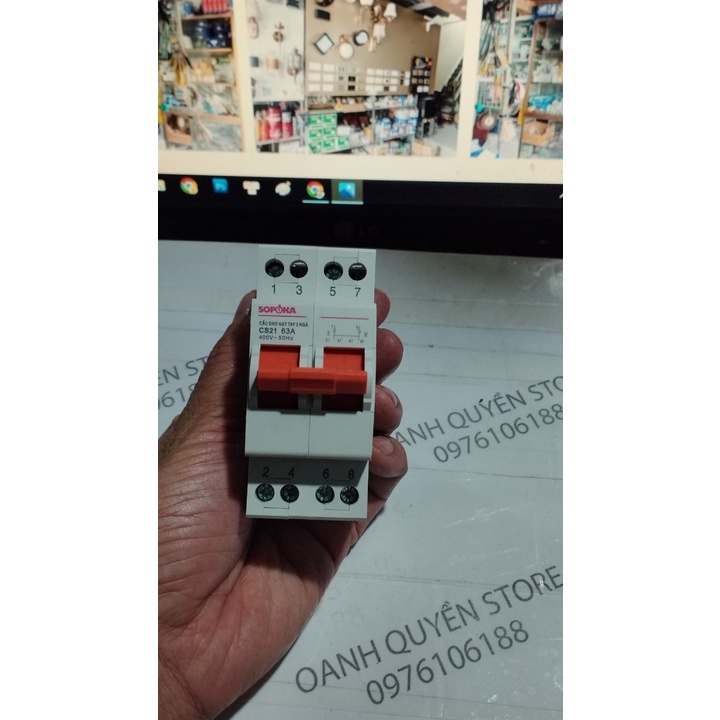 Át đảo chiều 2p 63a - cầu dao đảo chiều 1 pha 2P 63A chính hãng Sopoka | Shopee Việt Nam