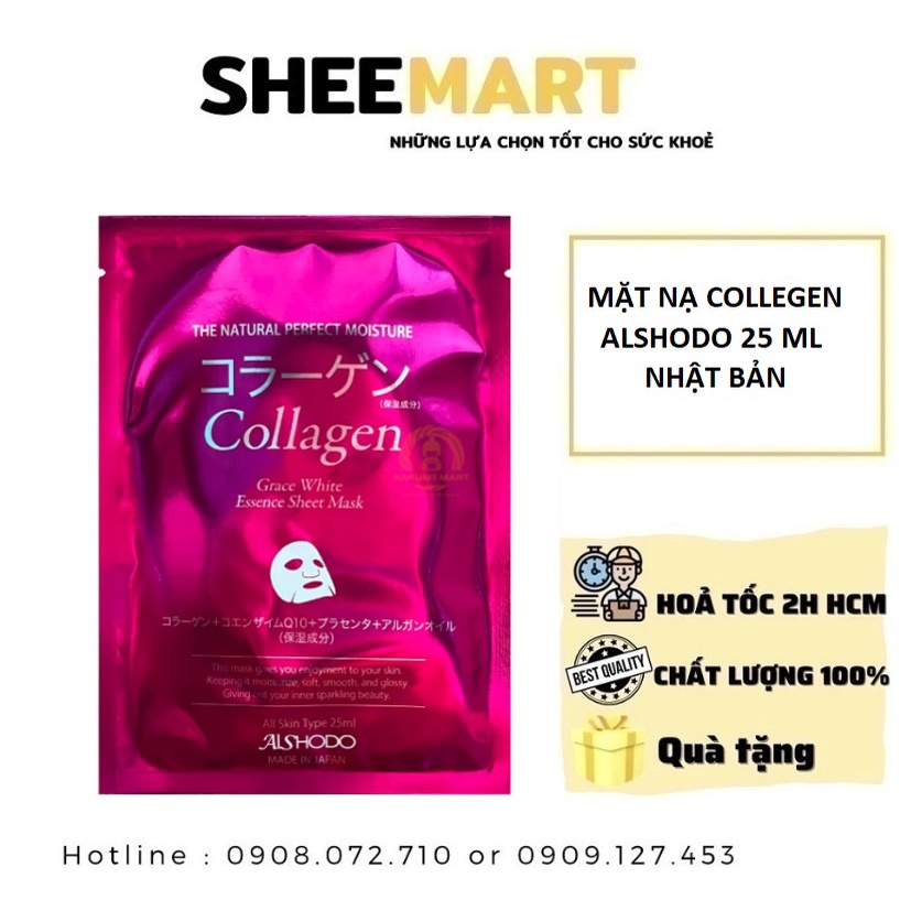Mặt Nạ Dưỡng Da Collagen Aishodo Grace White Essence Mask 25ml | Shopee ...