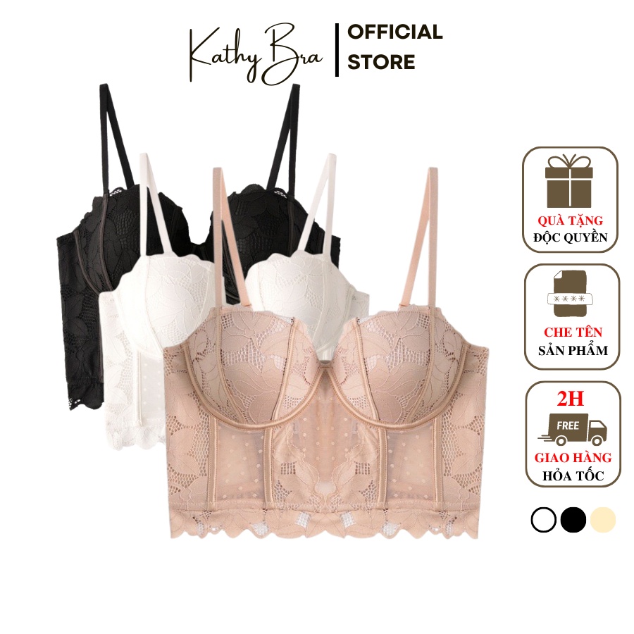 A86{LOẠI 1] Áo Bra Ren Bralette KATHY BRA Dáng Corset Cao Cấp Có Gọng ...