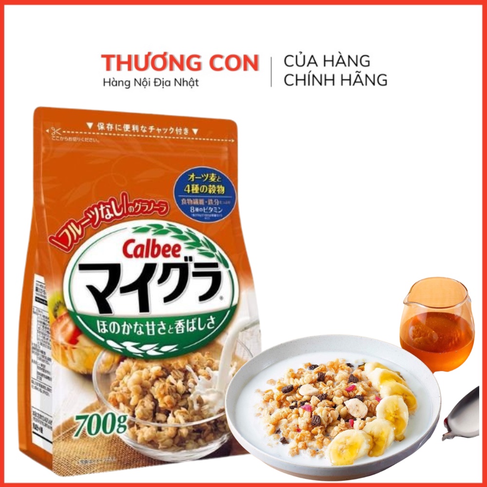 Ngũ cốc Calbee Cam yến mạch, ngũ cốc ăn kiêng Nhật Bản lúa mạch 700g [T1/2024] | Shopee Việt Nam