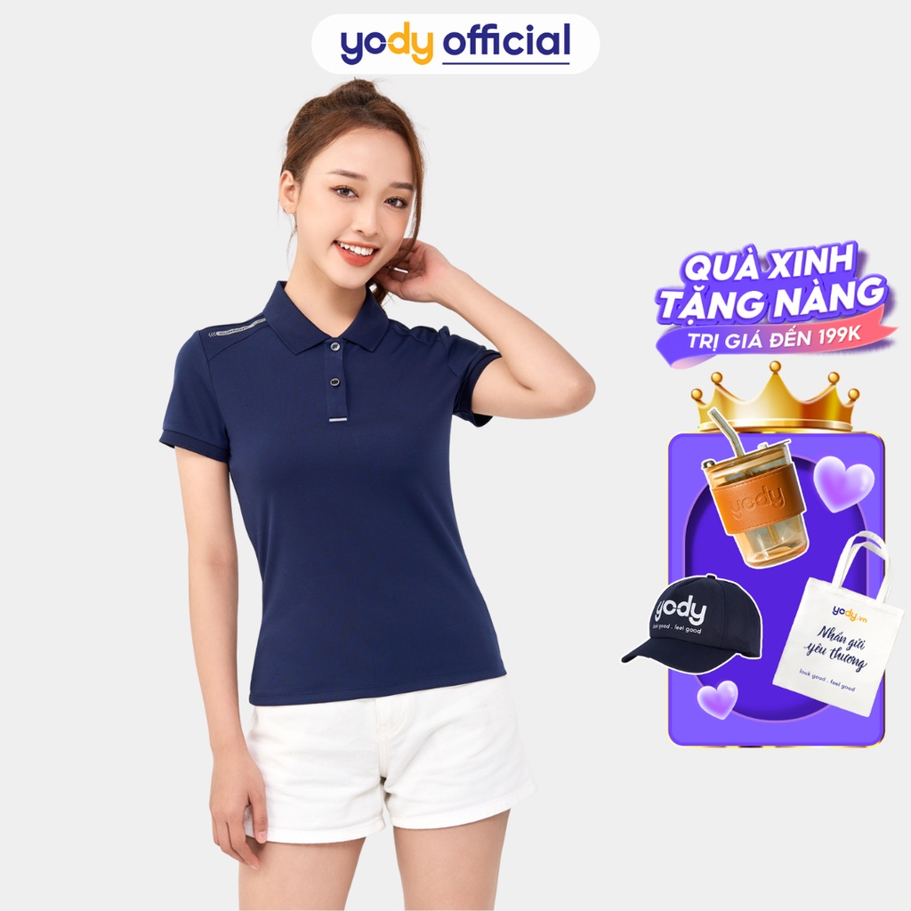 Áo polo thể thao YODY vải airycool mát lạnh co giãn tốt, thấm hút nhanh ...