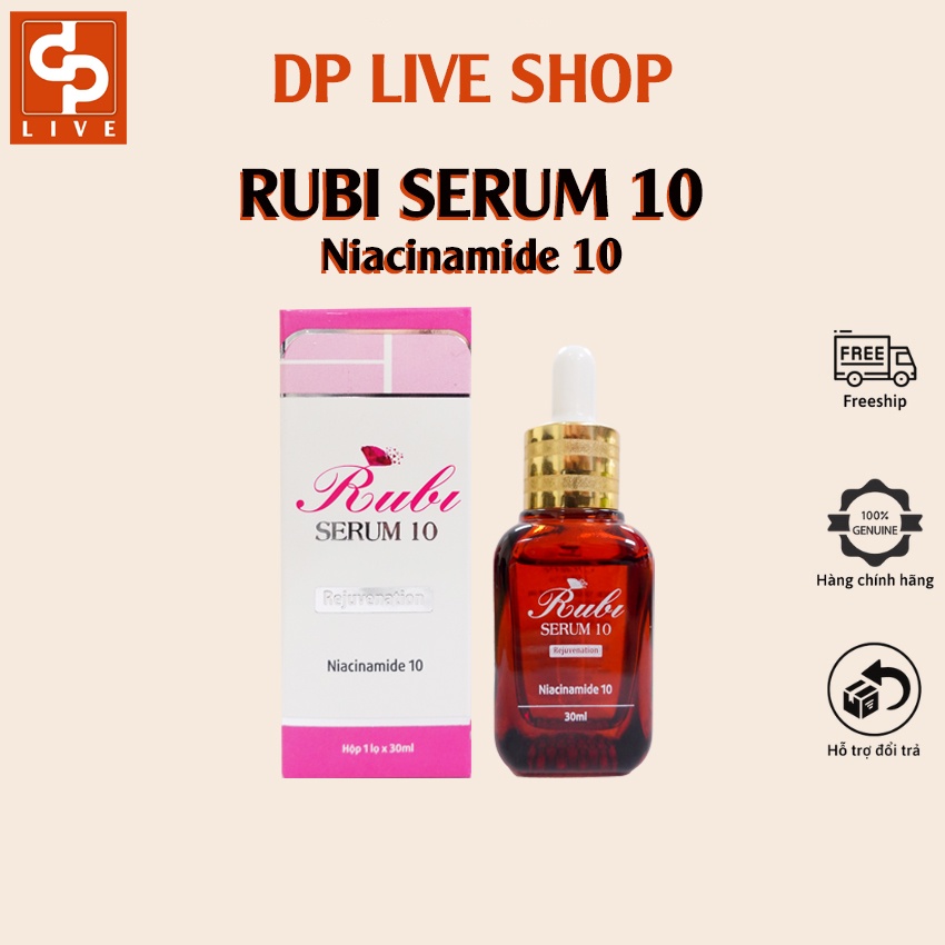 RUBI Serum 10 - Cung cấp dưỡng chất giúp: Dưỡng ẩm cho da, dưỡng sáng ...