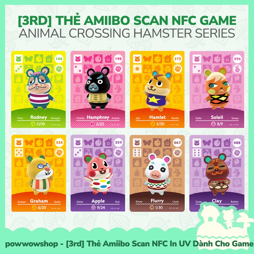 [Sẵn VN - Hỏa Tốc] 3rd Thẻ Amiibo Scan NFC Hamster Series Dành Cho Game ...