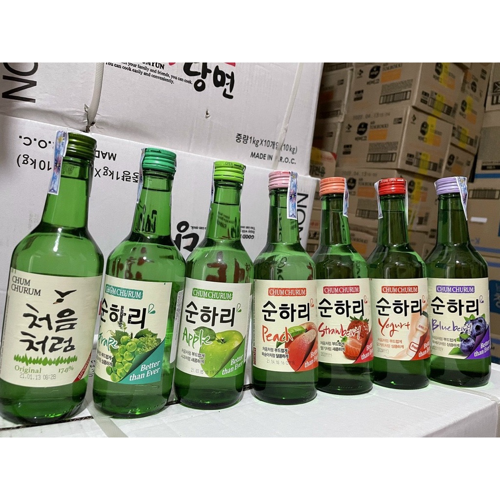 Soju Chum Churum các vị đào, nho, táo,việt quất, truyền thống..nhập ...