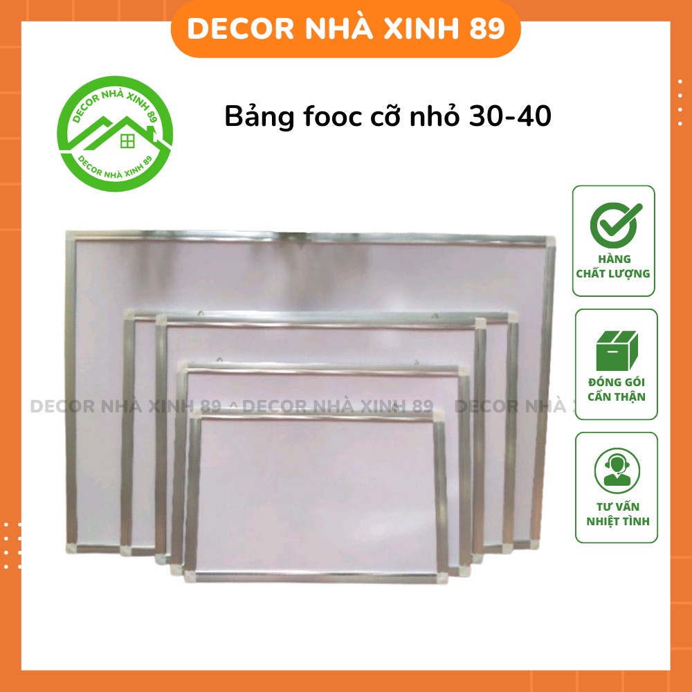 Bảng fooc mica cỡ nhỏ 30x40cm trắng viết bút lông khung viền nhôm xóa ...