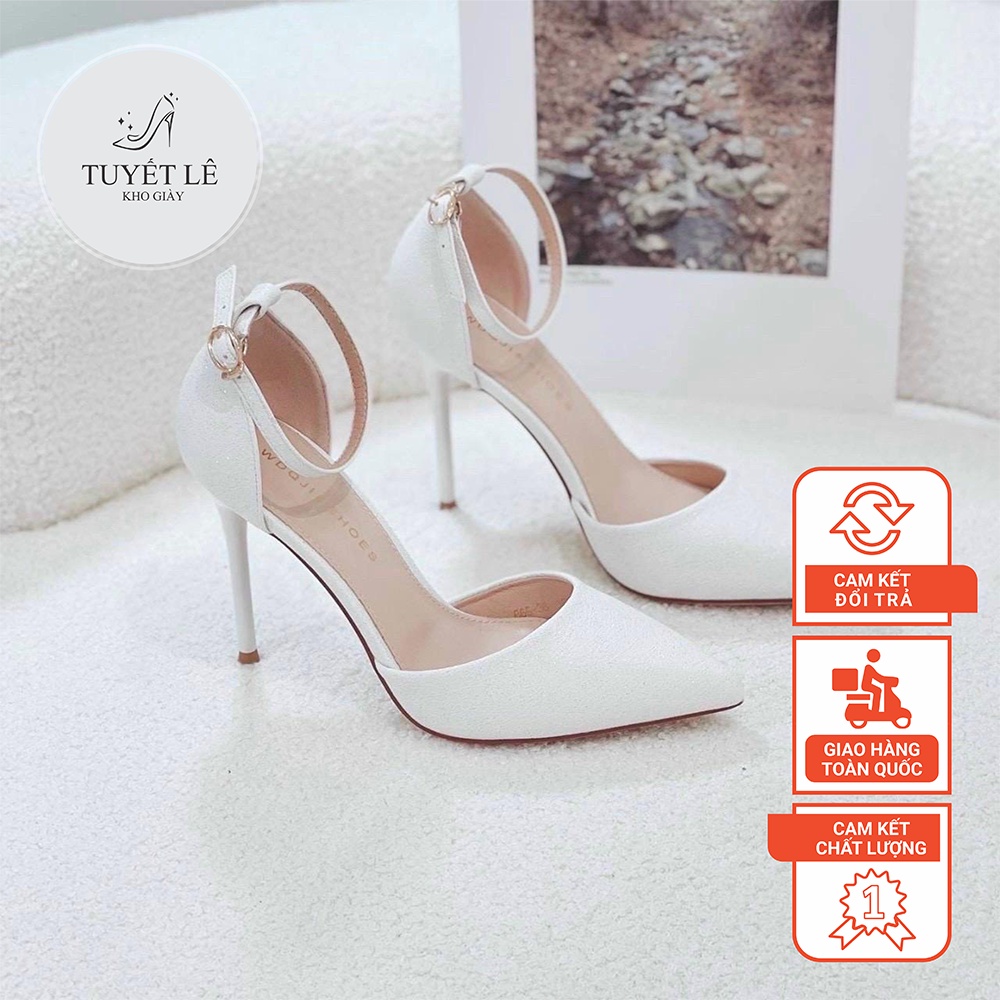 Giày Sandal bít mũi da nhũ Bling Bling V21 gót nhọn 9P và 7P - Phom ...