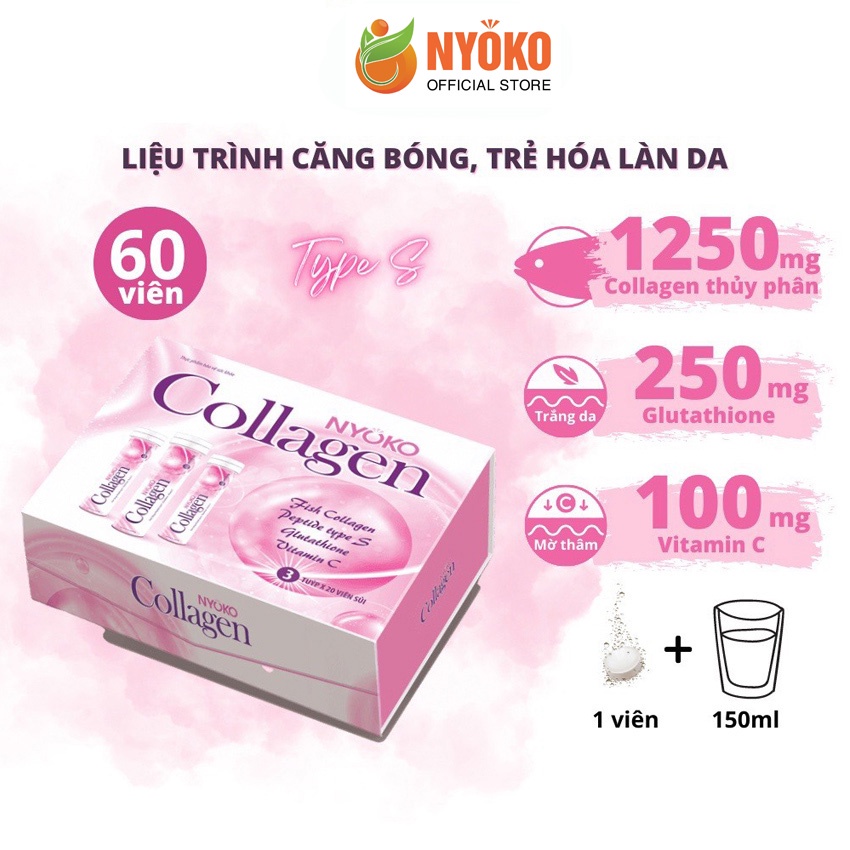 Collagen uống thủy phân chiết xuất cá tuyết Nhật Bản chống lão hóa hàm lượng 1250mg/viên hộp 3 ...