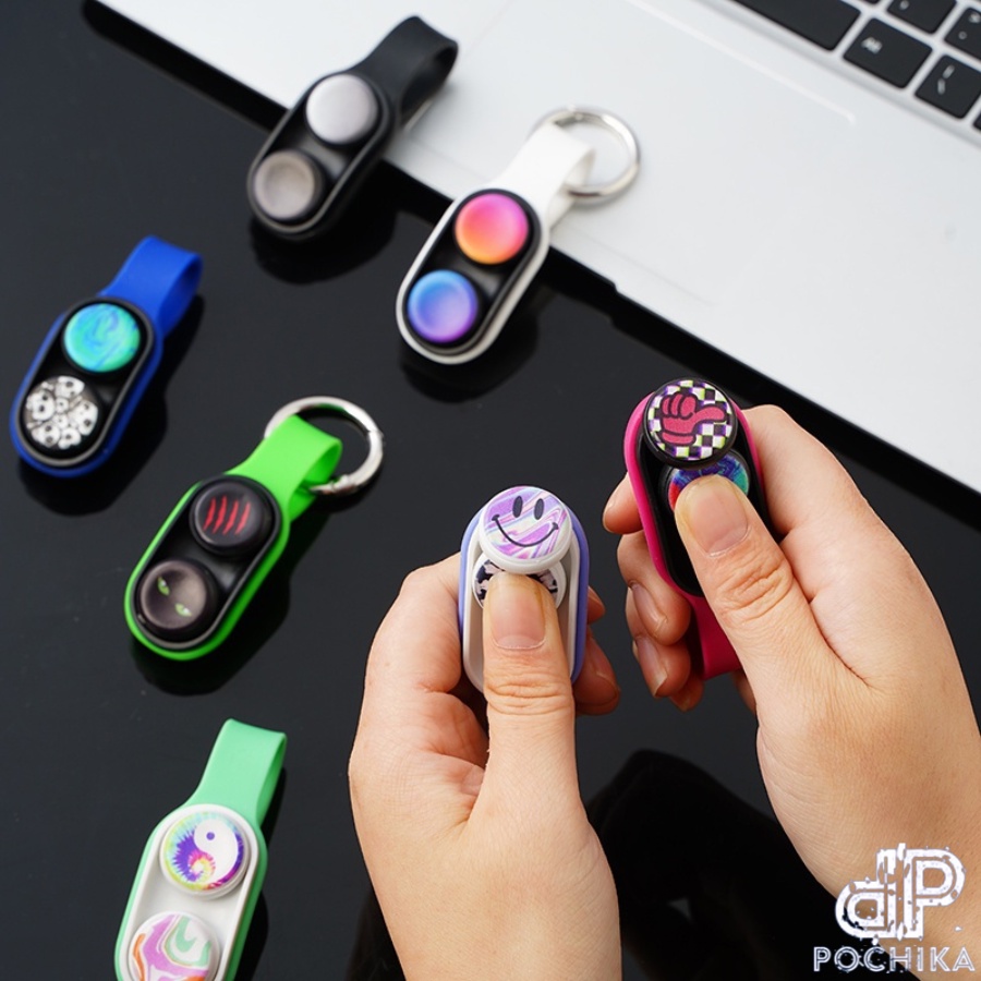 Móc khoá giảm stress PopPuck Fidget Spinner đàn hồi từ tính - Đồ chơi ...