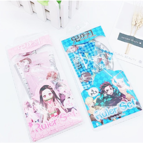 Bộ eke thước kẻ Kimetsu no Yaiba EKNI52 bộ eke cute bộ eke idol kpop ...