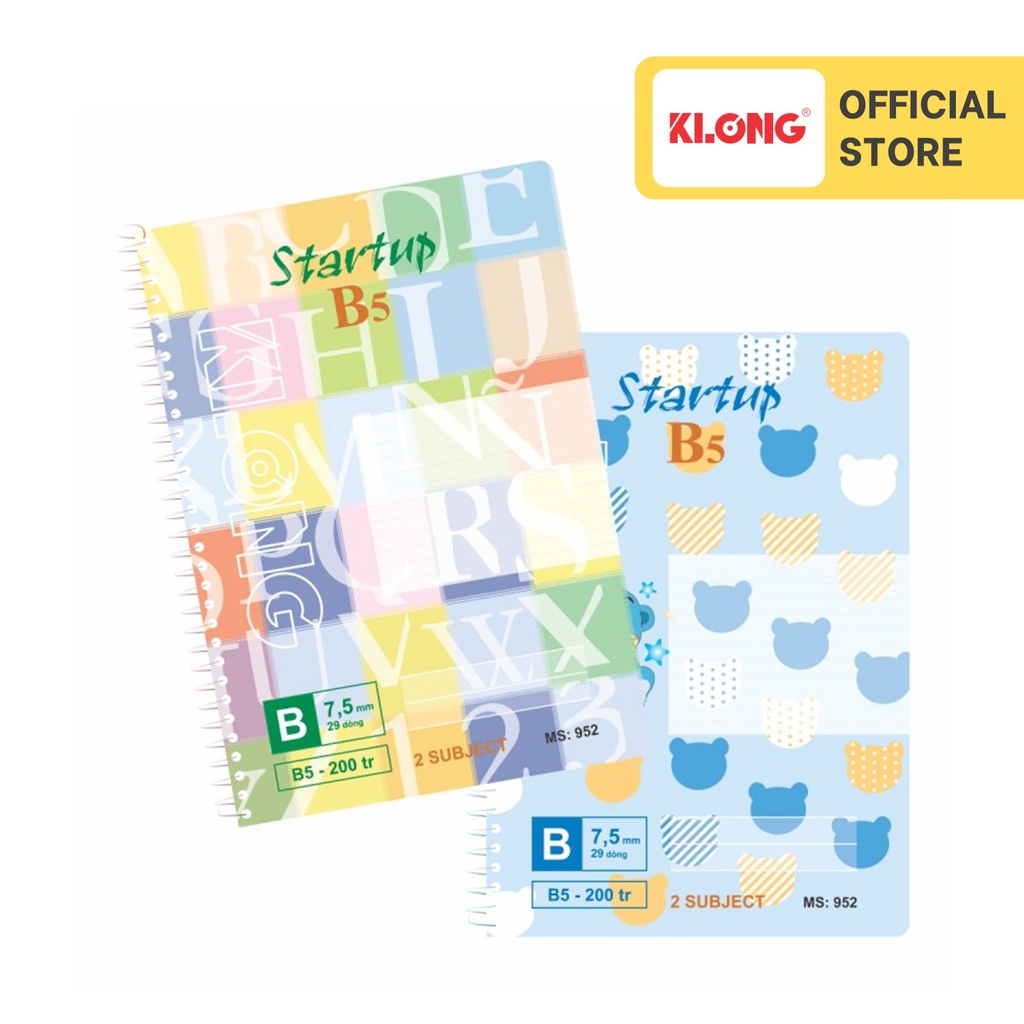 Sổ kẻ ngang lò xo đơn KLONG B5 200 trang 70/76; MS: 952 | Shopee Việt Nam