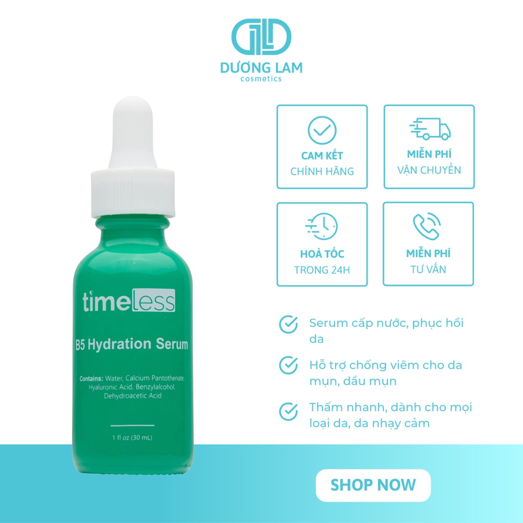 Tinh Chất Timeless Vitamin B5 + Hyaluronic Acid (30ml) | Shopee Việt Nam