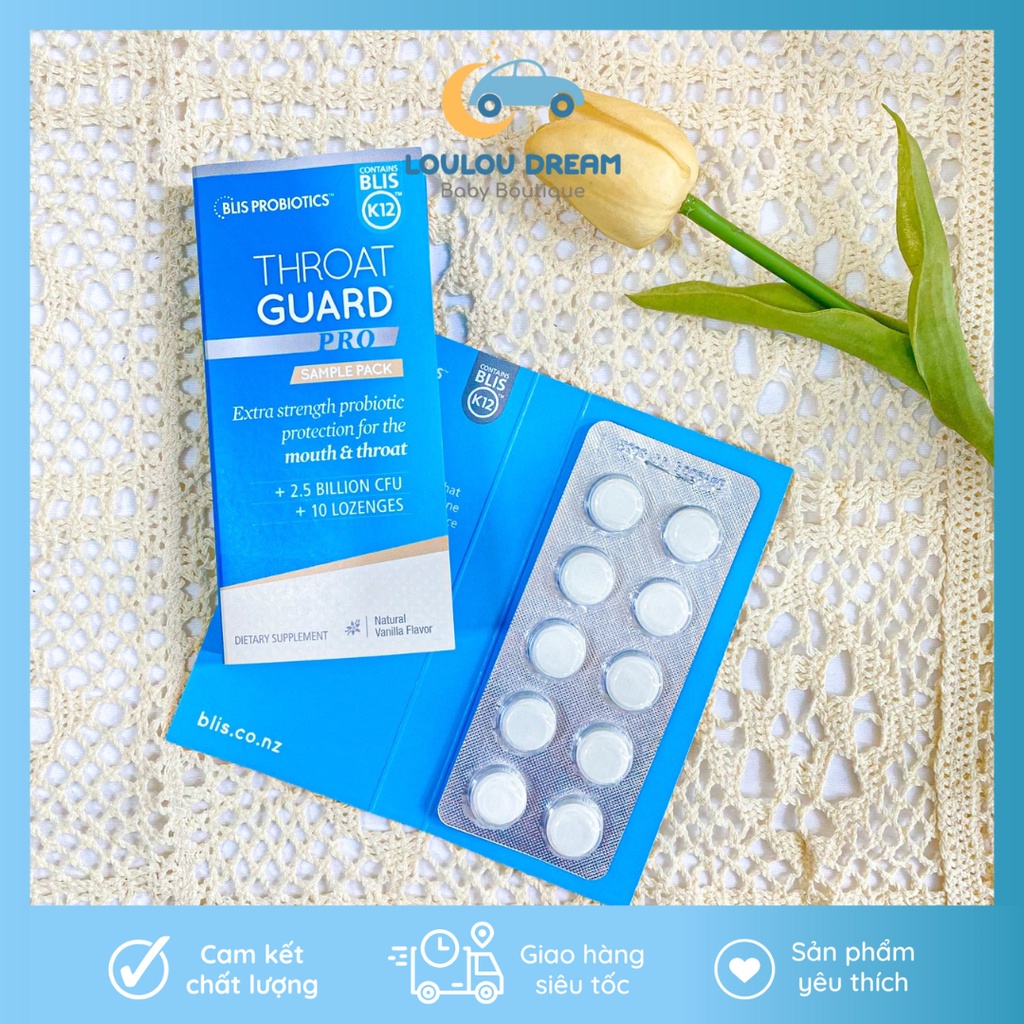 Men vi sinh vòm họng Blis K12 Probiotics Throat Guard Pro vị vani 10 ...