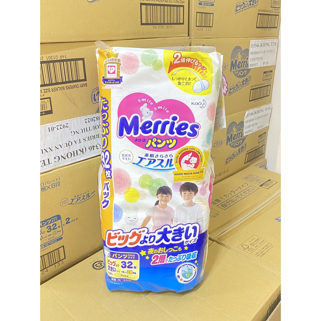 [HCM] [CỘNG MIẾNG] Tã bỉm Merries dán quần nội địa Nhật NB76+6/S70+6 ...