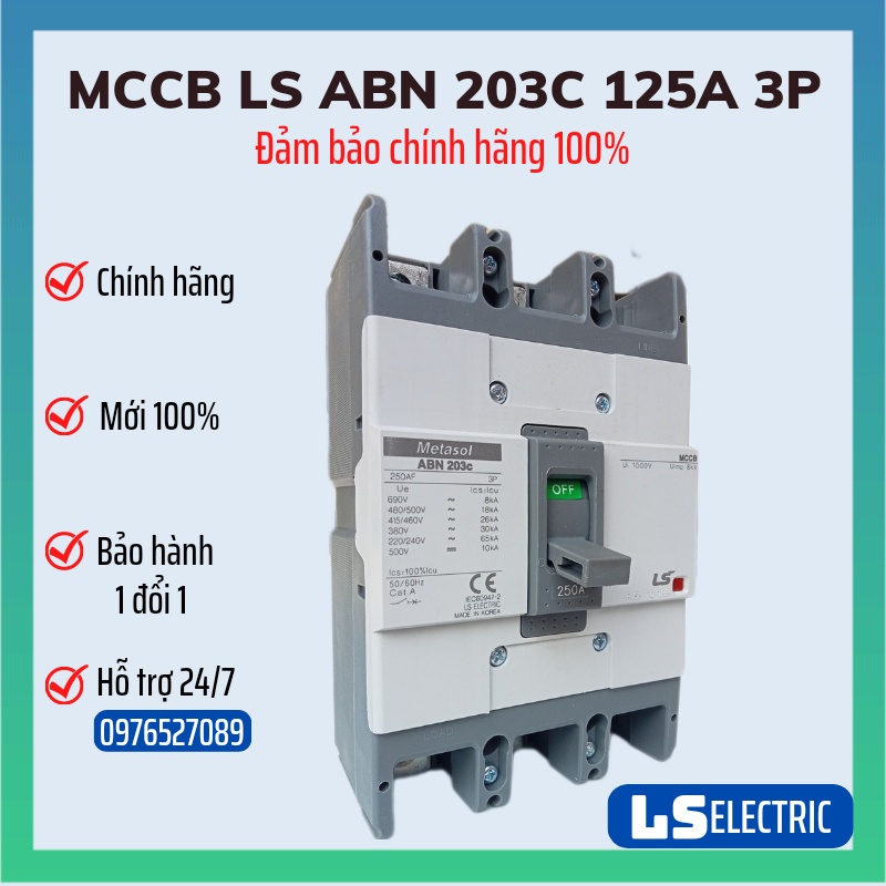 MCCB LS ABN203C 125A 3P 30kA | Shopee Việt Nam