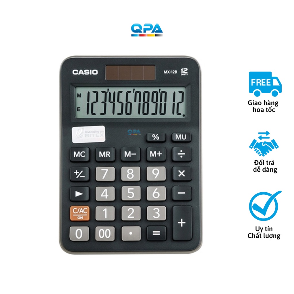 Máy tính Casio MX-12B, 12 số | Shopee Việt Nam
