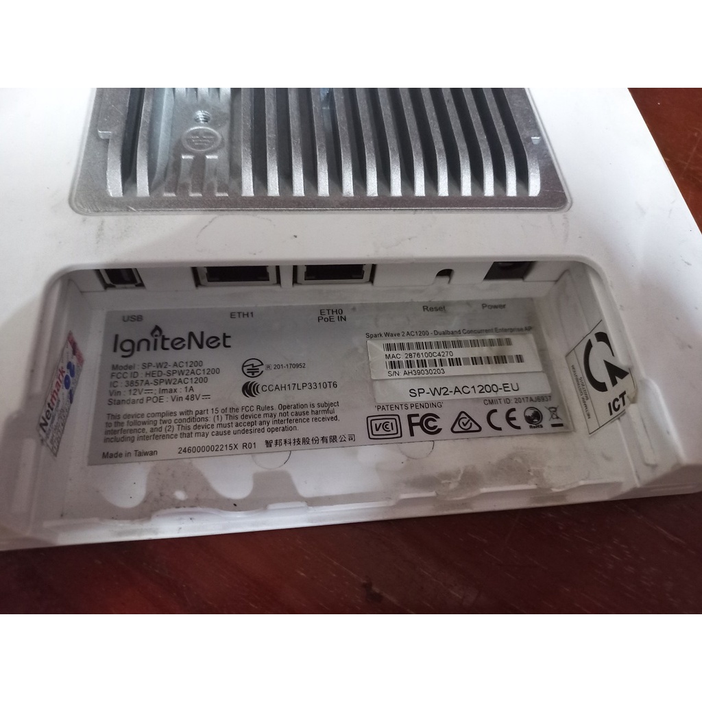 Bộ phát sóng không dây IgniteNet SP-W2-AC1200 802.11ac Wave2 Access ...