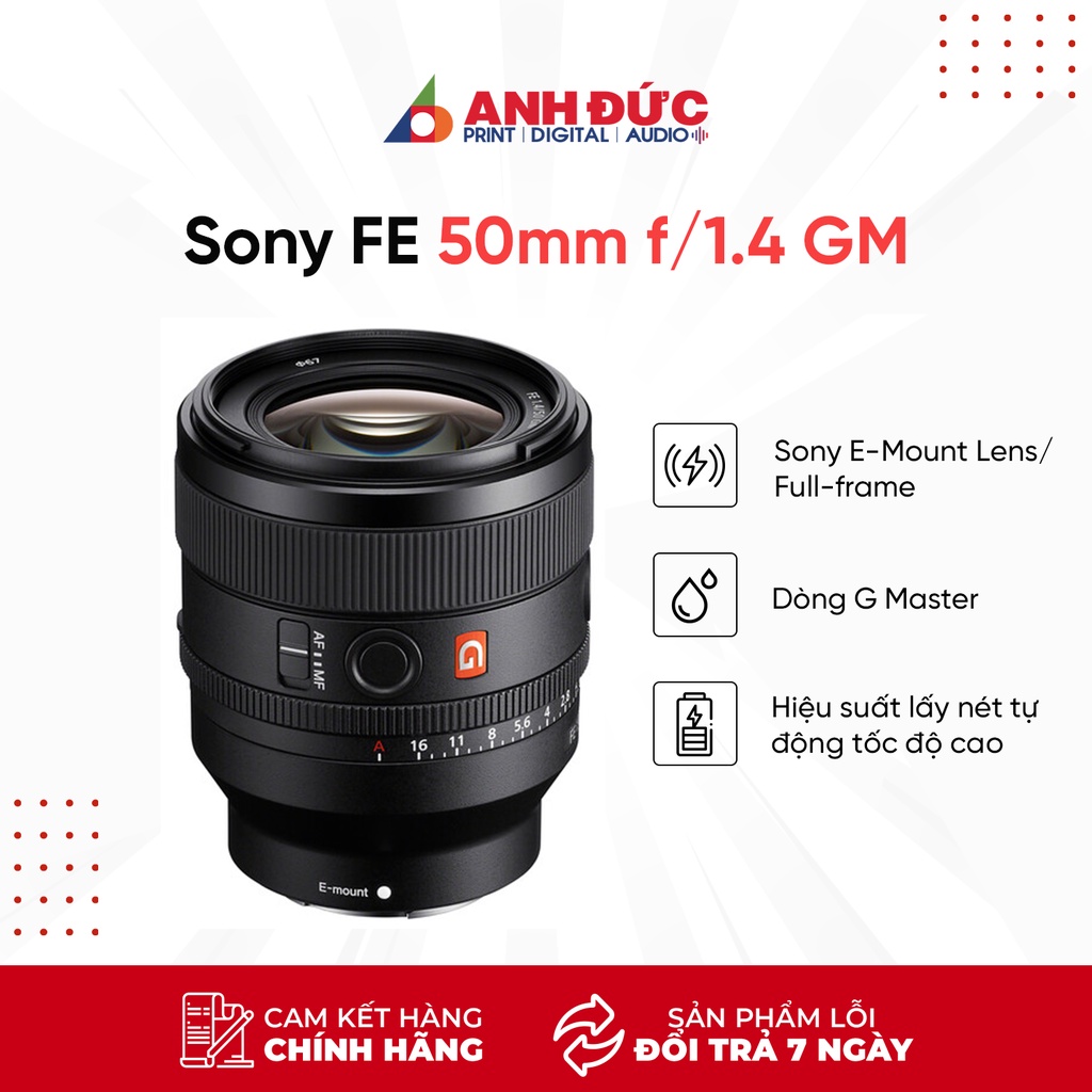 Ống Kính Sony FE 50mm F1.4 GM - Hàng Chính Hãng Newseal | Shopee Việt Nam