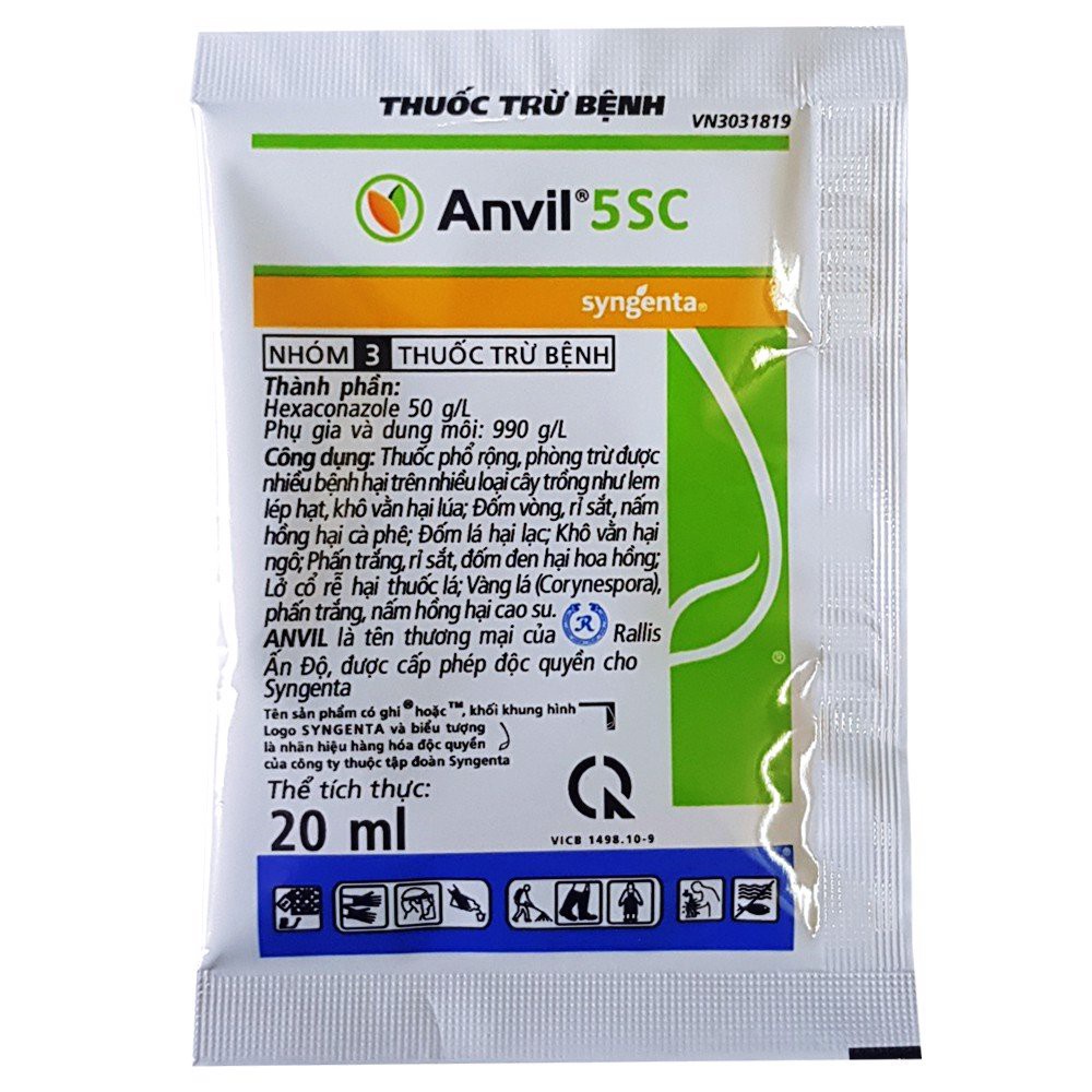 Thuốc trừ nấm bệnh hoa hồng Anvil 5SC chính hãng Syngenta (20ml ...