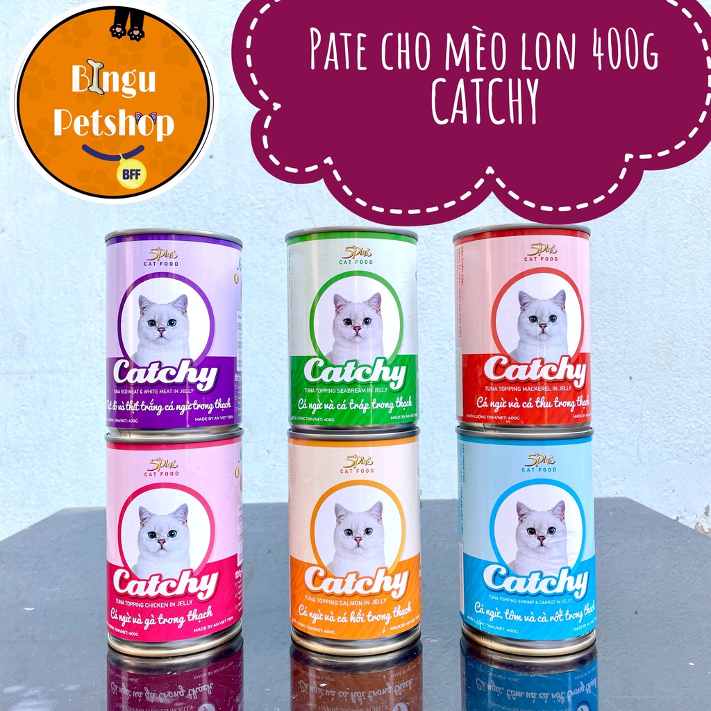 Pate Catchy Lon 400gr Cho Mèo Nhiều Vị | Shopee Việt Nam