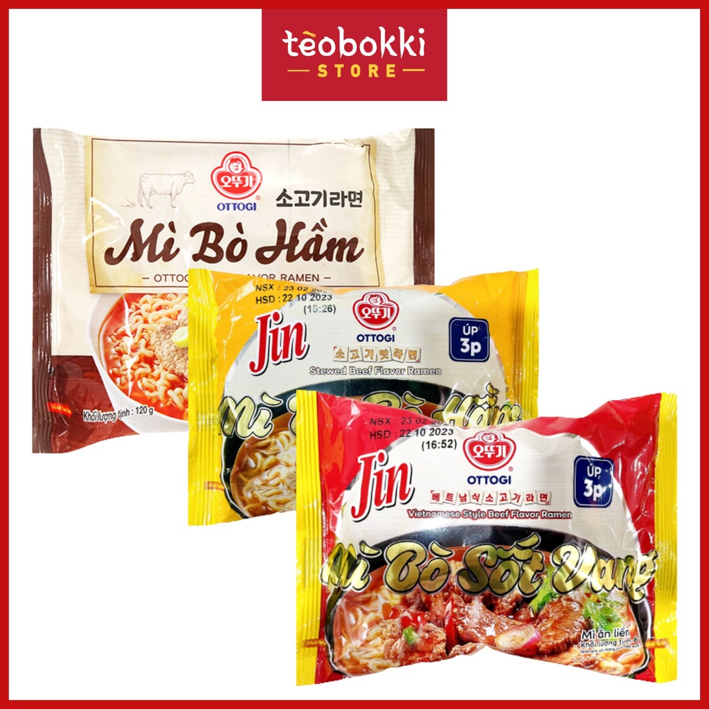 Mì bò hầm, mì bò sốt vang Ottogi gói 70g 120g | Shopee Việt Nam