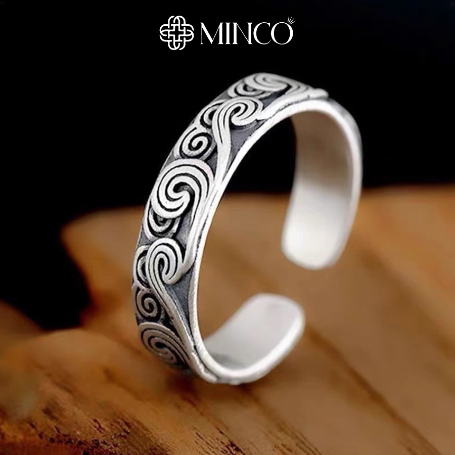 Nhẫn Nam Minco Accessories Họa Tiết Vân Mây dành cho nam nữ Phụ Kiện Trang Sức nam nữ unisex ...