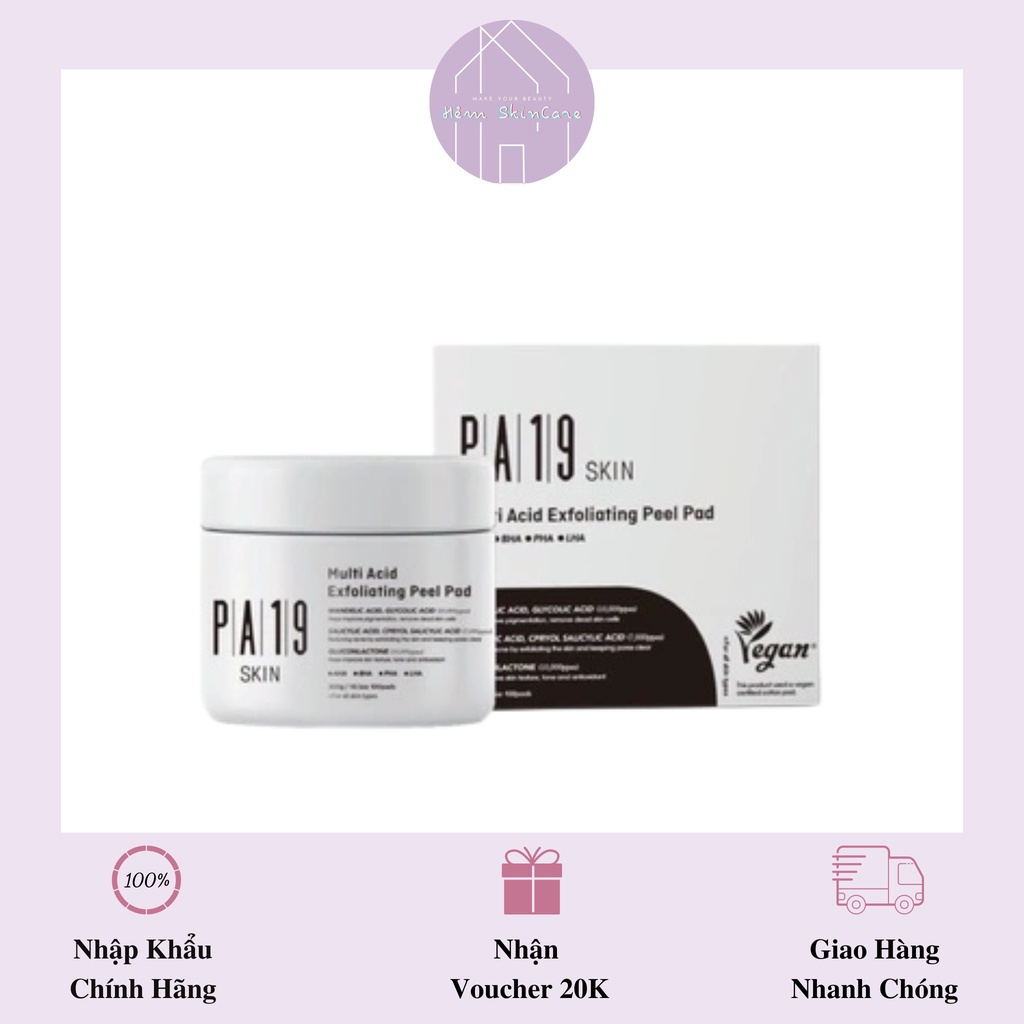 PA19 SKIN CIVASAN - TONER PAD tẩy da chết và se lỗ chân lông 100 miếng ...