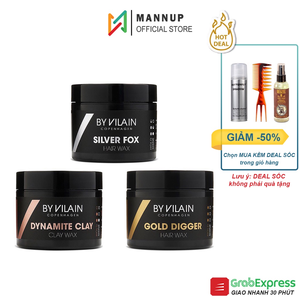 Sáp Vuốt Tóc By Vilain Gold Digger , Silver Fox , Dynamite Clay 65g ...