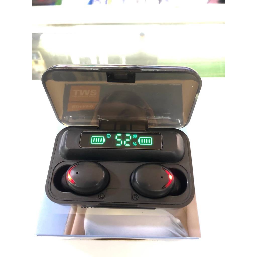 Tai Nghe Bluetooth True Wireless TWS BTH-F9-5 5.0 Cảm Ứng Vân Tay, Nâng Cấp Dock Sạc có Led Báo ...