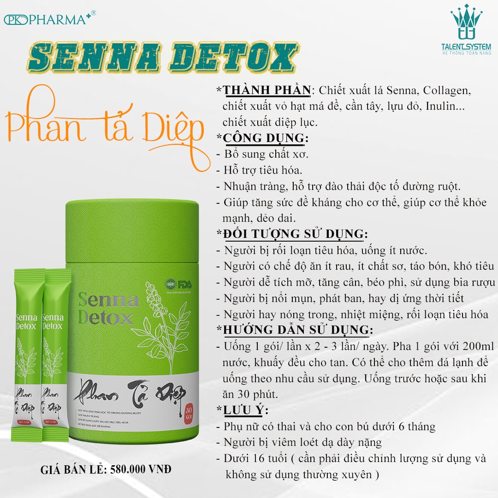 PHAN TẢ DIỆP SENNA DETOX PK PHARMA | Shopee Việt Nam
