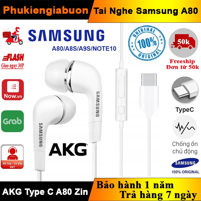 Tai Nghe Samsung Chân TypeC Theo Máy A80/S10 Lite/A8s/A60/A80 Chính Hãng (Bảo Hành 12 Tháng ...