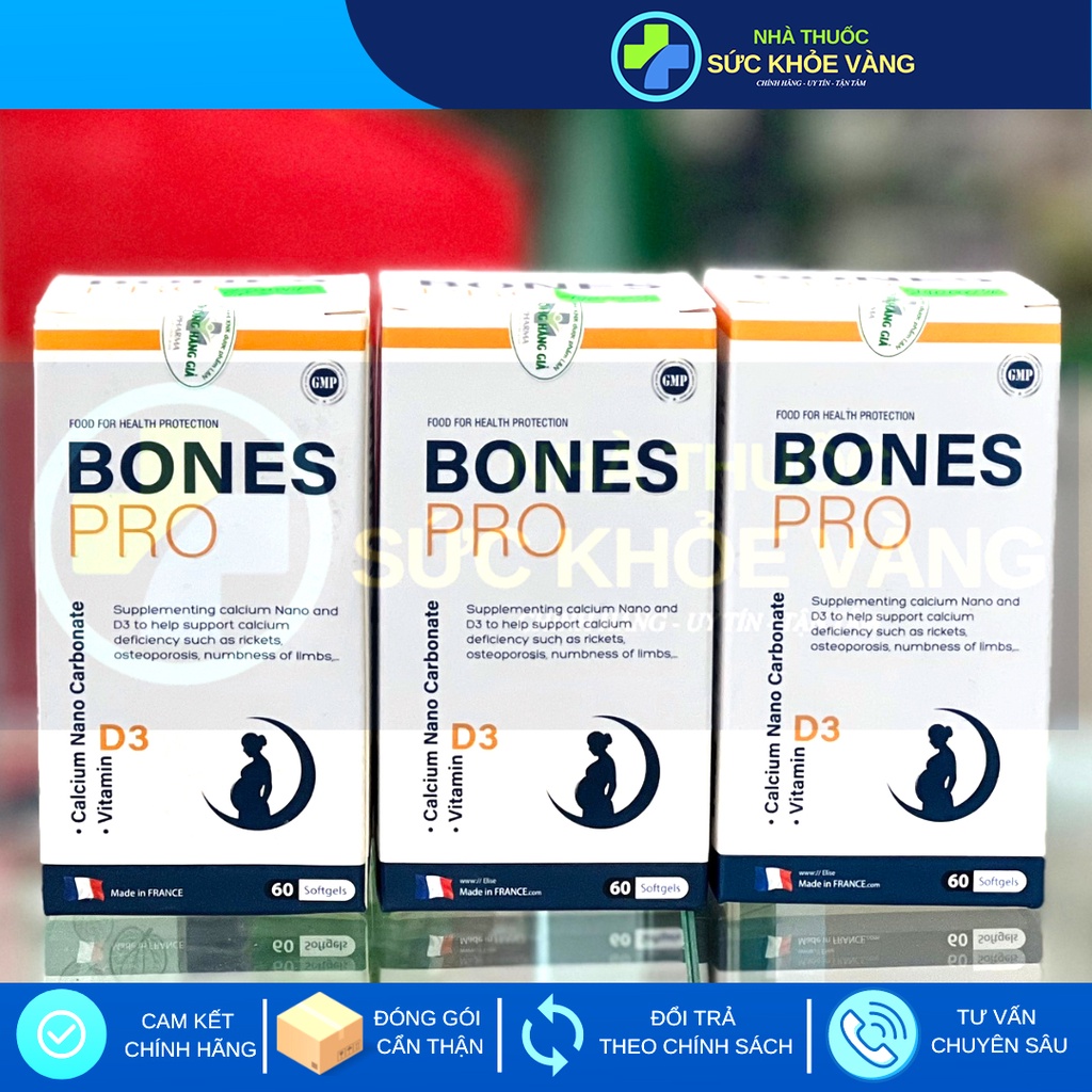 BONES PRO - Viên Uống Bổ Sung Calci D3 Cho Cơ Thể, Phòng Ngừa Loãng ...