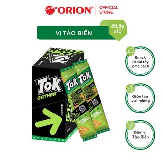 Hộp 10 gói Bánh Khoai Tây Nướng Tok Orion vị Tảo Biển 365g (36.5g x 10 ...