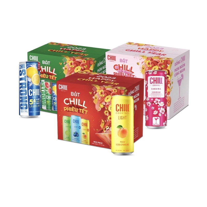 Thùng 6 lon Chill Cocktail mix vị 330ml/lon | Shopee Việt Nam
