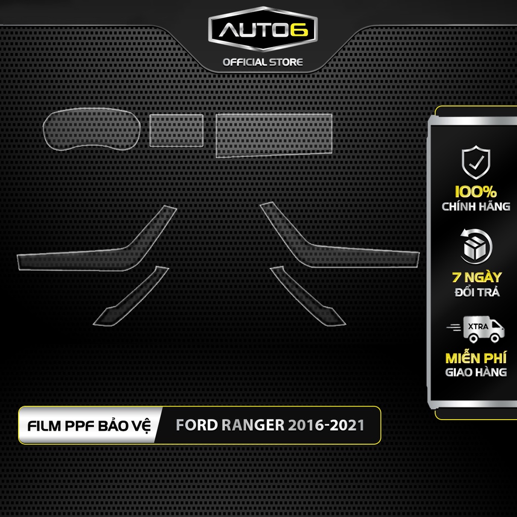 FORD RANGER 2016-2021: Phim PPF dán nội thất ô tô - AUTO6 chống xước ...