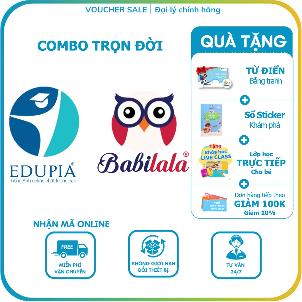 Combo TRỌN ĐỜI Babilala + Edupia - Toàn quốc [Evoucher] - Voucher mã ...