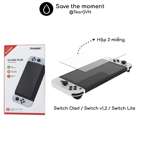 Kính cường lực 9H DOBE cho Nintendo Switch Oled / Switch v1,2 / Switch Lite - hộp 2 miếng ...
