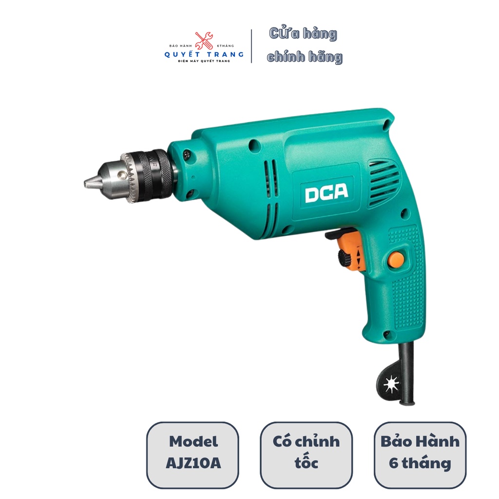 Máy Khoan Điện Cầm Tay DCA AJZ10A Đầu Kẹp 10mm Có Điều Tốc Đảo Chiều Chính Hãng DCA Điện Máy ...