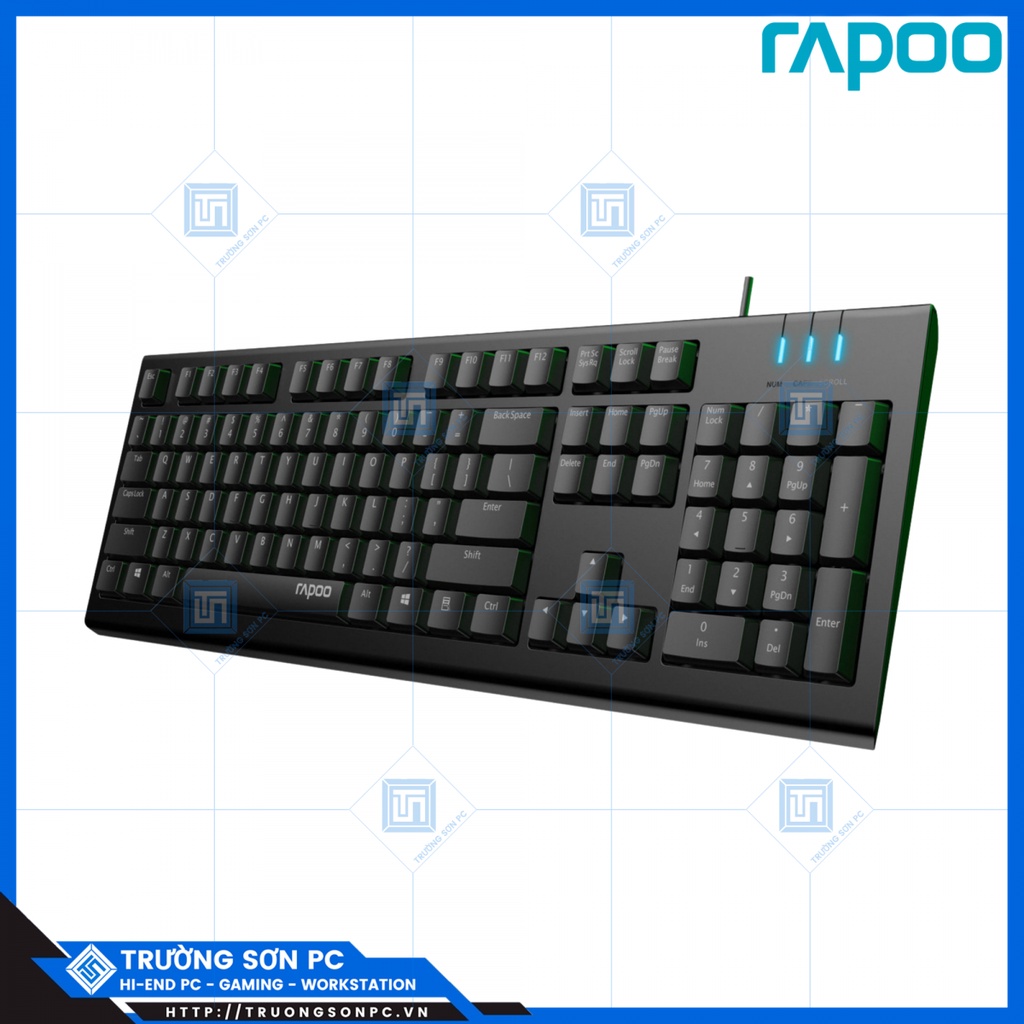 Bàn phím có dây Rapoo NK1800 – Thiết kế thân thiện, độ bền cao | Shopee Việt Nam