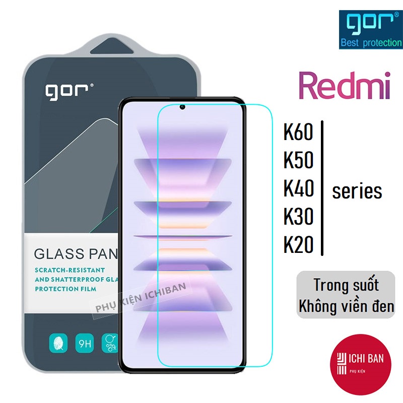 Kính Cường Lực Gor Redmi K60/ K60 Pro K60E K60 Ultra, K50/ K50 Pro/ K50 Gaming/ K50 Ultra Trong ...