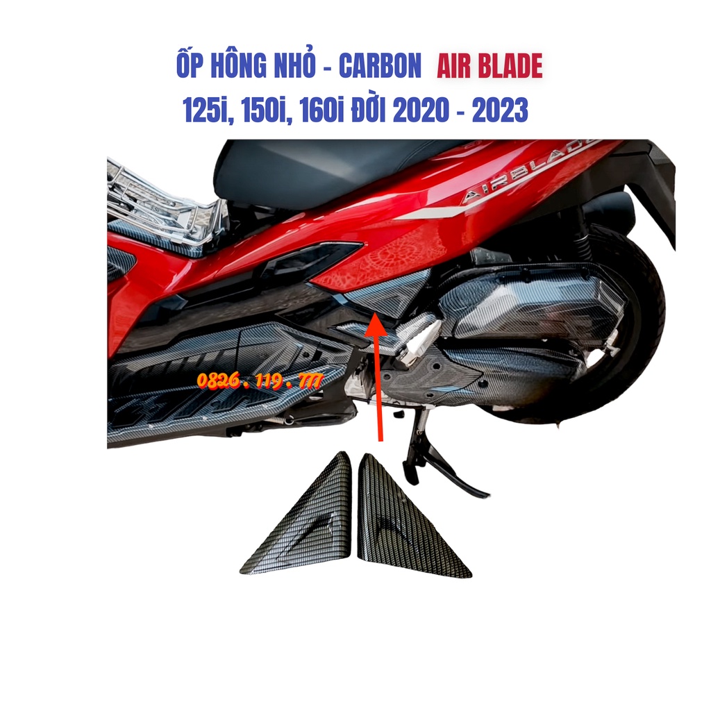 Ốp Hông Nhỏ Xe AB 125i, 160i - Đời AirBlade 2022, 2023 - Nhúng Carbon | Shopee Việt Nam
